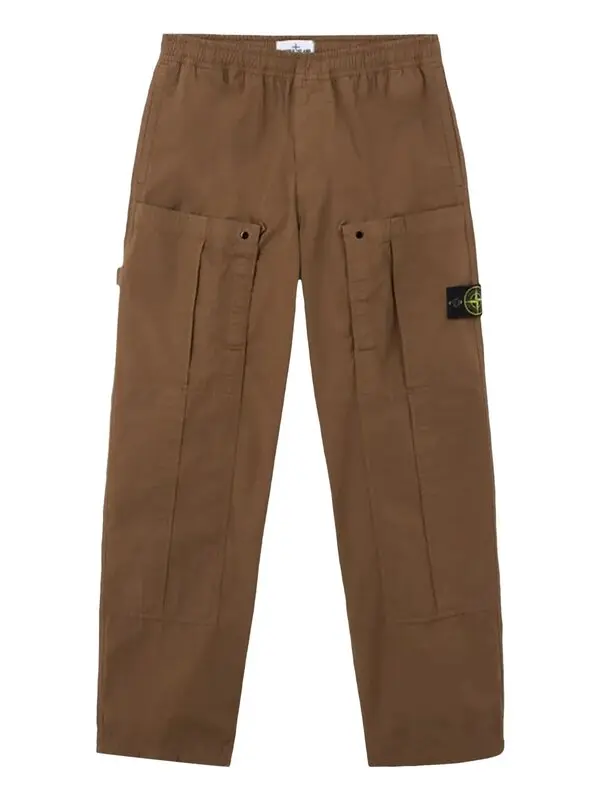 Stone Island Cargo Pocket Pants - Brown