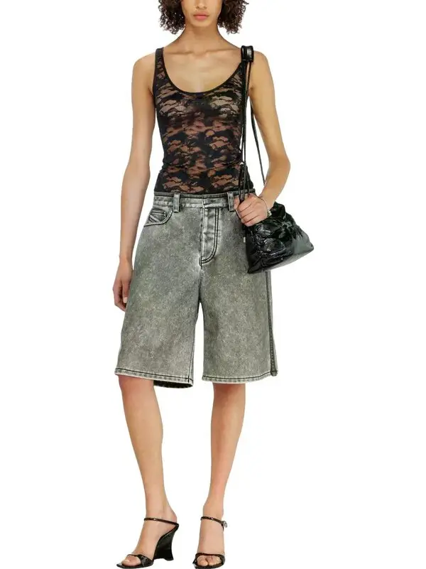 DIESEL® Camouflage Lace Top - Black