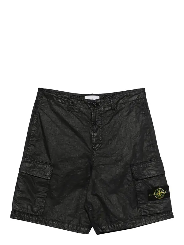 Stone Island Cargo Pocket Shorts - Black