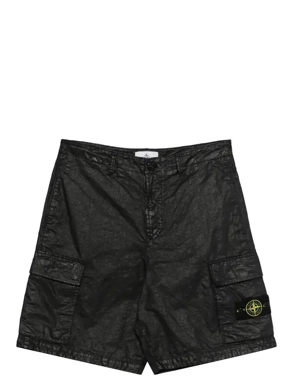 Stone Island Cargo Pocket Shorts - Black