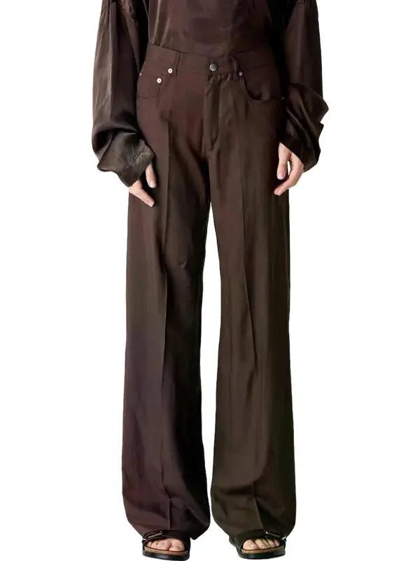 Rick Owens Geth Pressed Crease Jeans - Brown