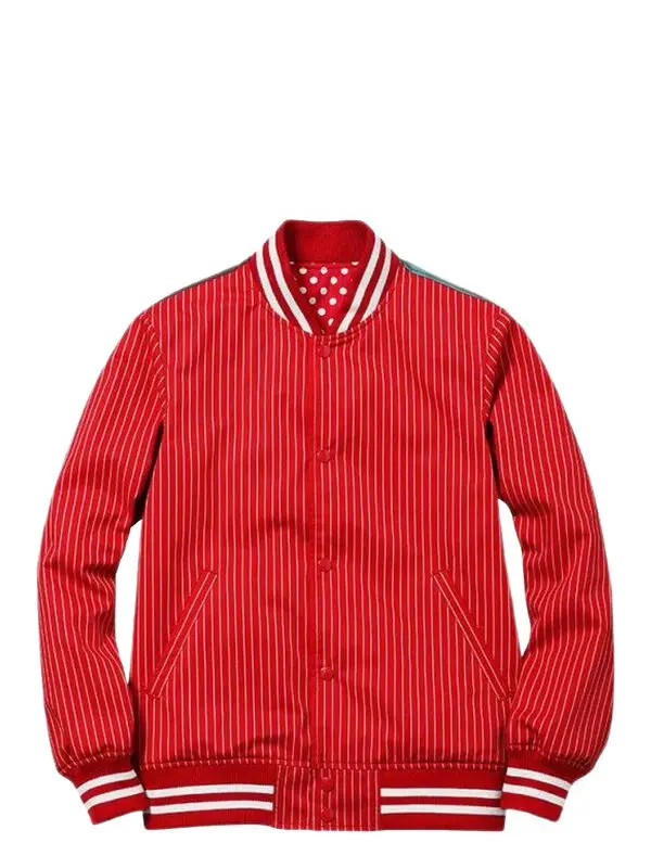 Supreme X Comme Des Garcons Reversible Varsity Jacket - Red