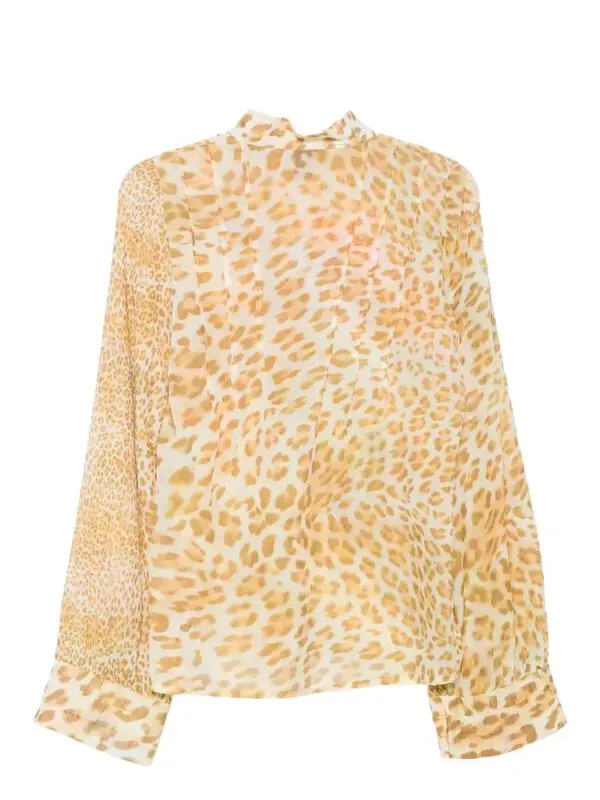 Roberto Cavalli 2000s Leopard-print Blouse - Neutrals