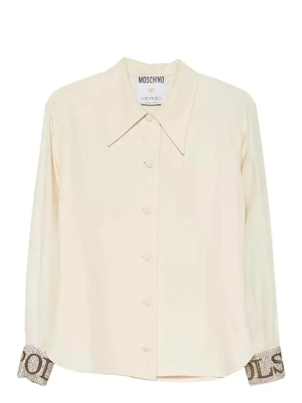 Moschino Embellished Cuff Shirt - Neutrals