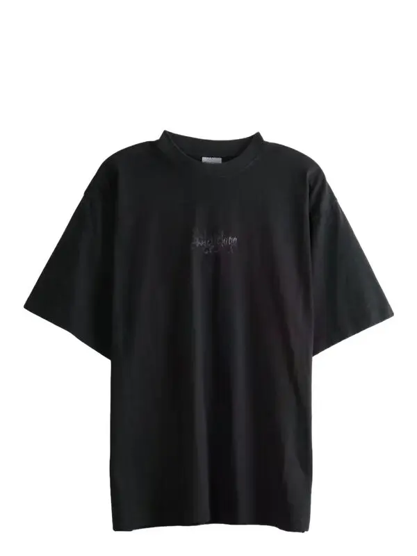 Balenciaga Logo Print T-shirt - Black