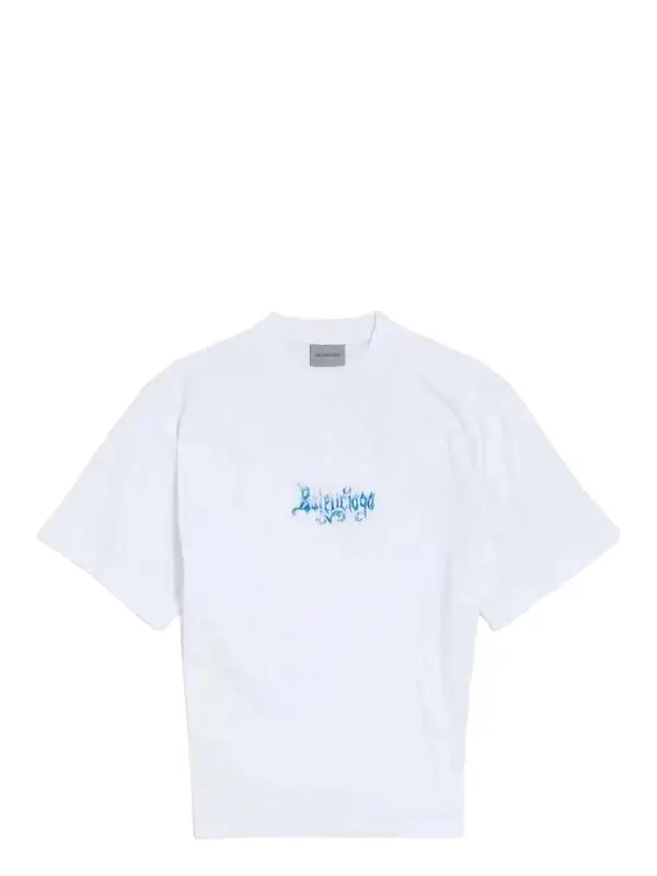 Balenciaga Logo Print T-shirt - White