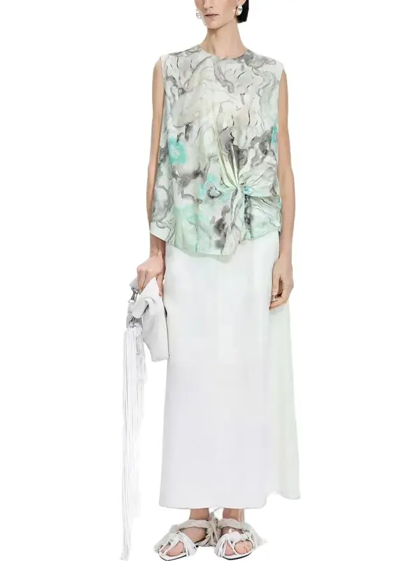 JNBY Twist-pleated Sleeveless Top - Green