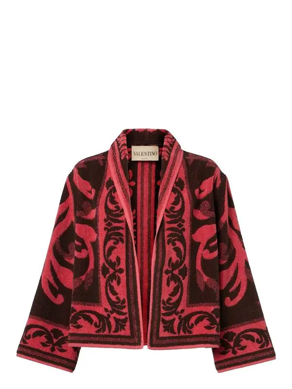 Valentino Garavani Cotton Terry Jacquard Jacket - Brown