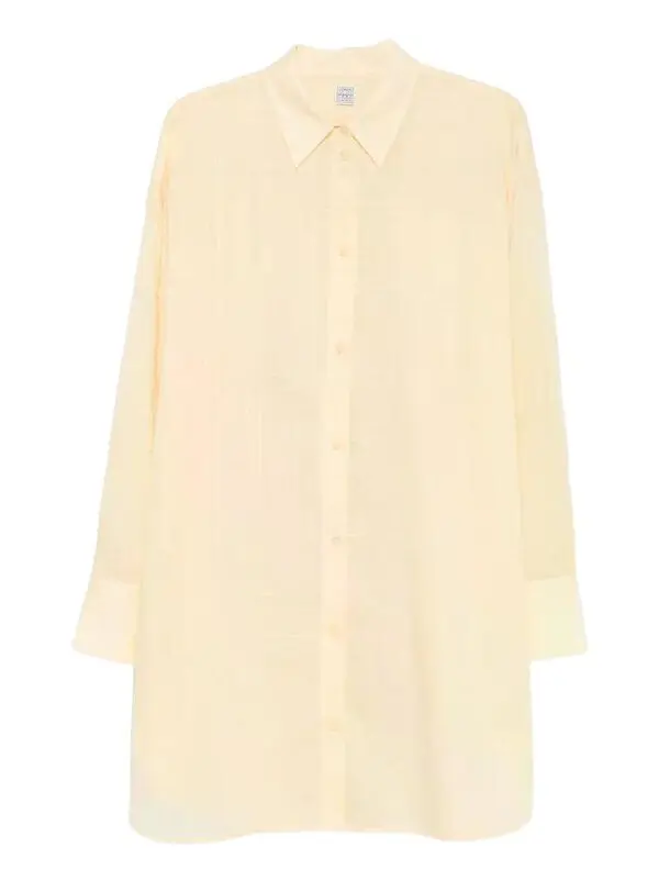 TOTEME Embroidered Logo Shirt - Yellow