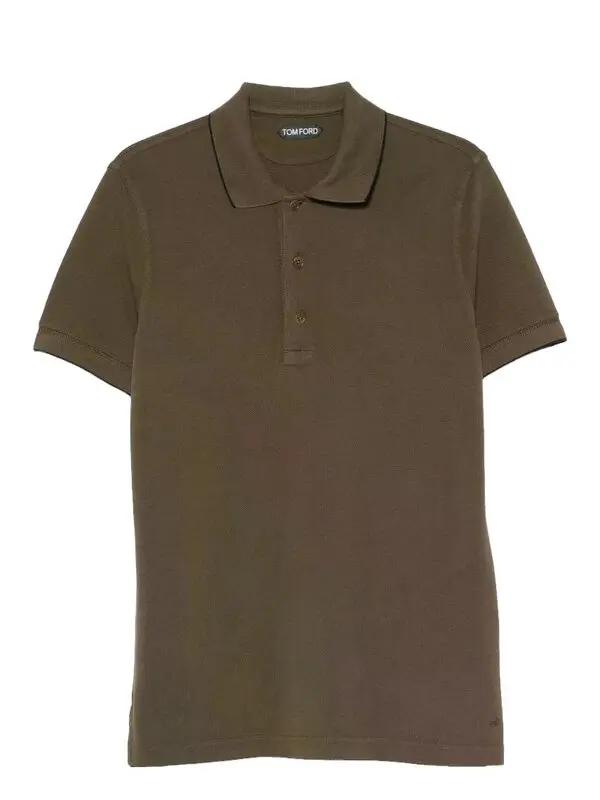 TOM FORD Tipped-collar Polo Shirt - Green