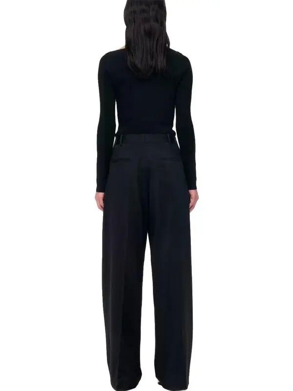 Another Tomorrow Cut-out Knitted Top - Black