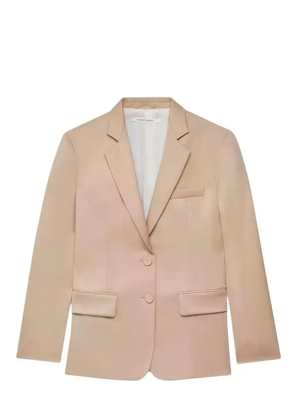 Another Tomorrow Single-breasted Blazer - Neutrals