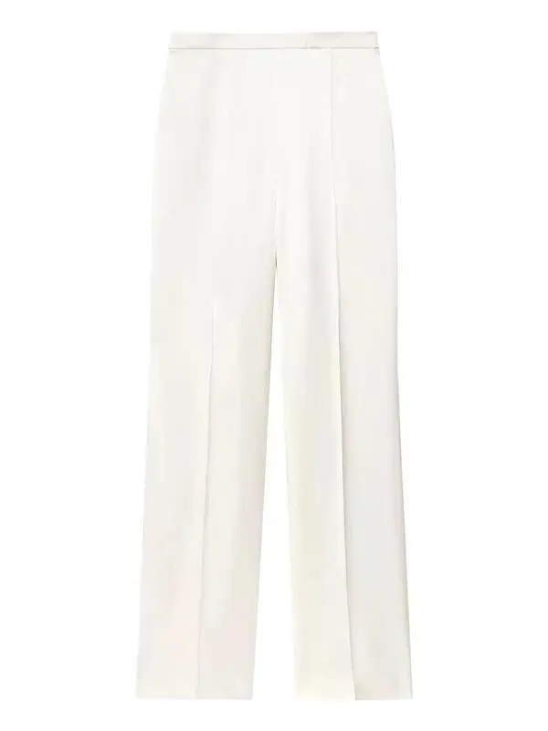 Another Tomorrow Pintuck Straight-leg Viscose Trousers - Neutrals