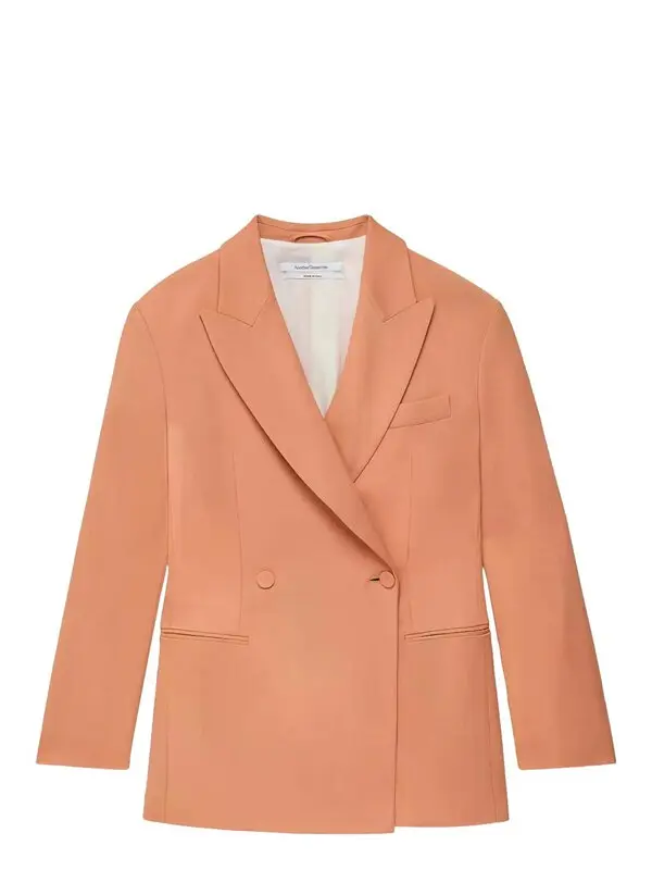 Another Tomorrow Double-breasted Peak-lapel Blazer - Orange