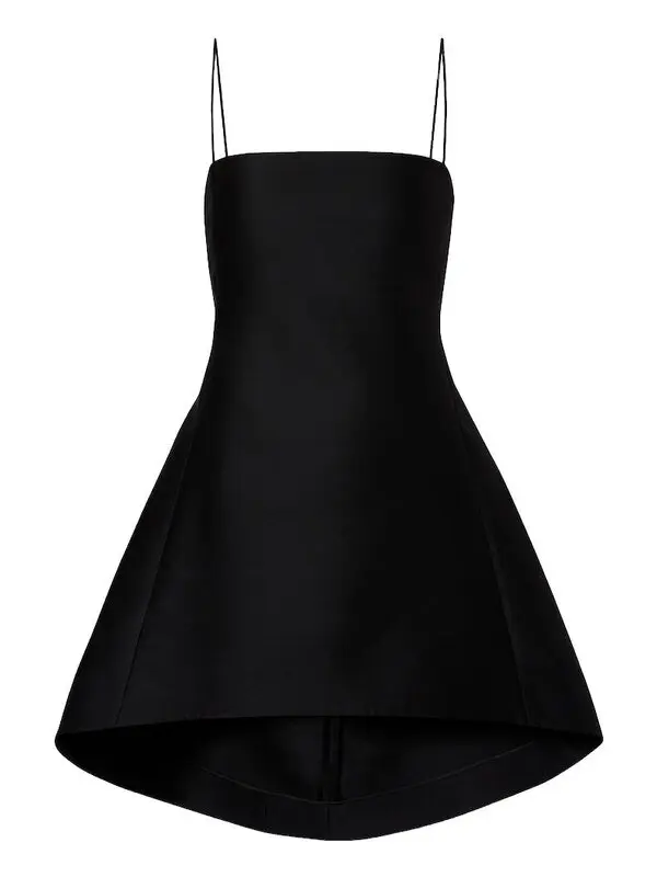 Balenciaga Wool And Silk Mini Dress - Black