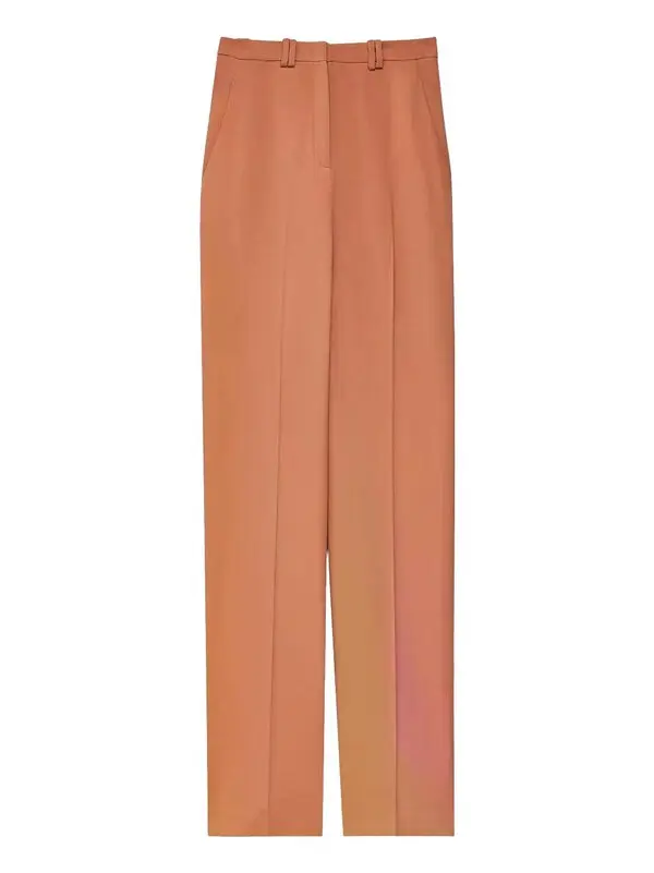 Another Tomorrow Straight-leg Viscose Trousers In Clay - Orange
