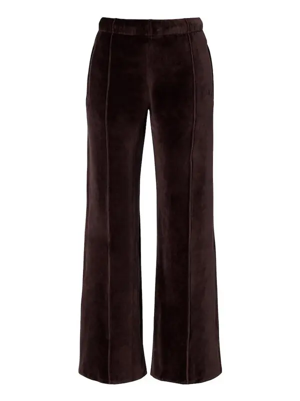 COURREGES Cotton-blend Velvet Sweatpants - Brown