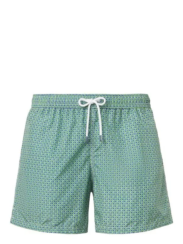 Fedeli Madeira Printed Swim Trunks - Green