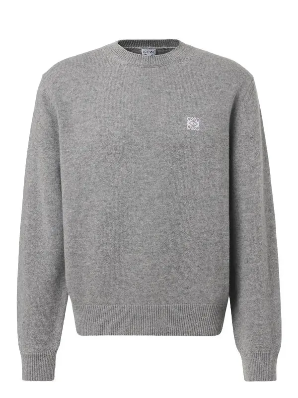 Loewe Anagram Wool Sweater - Grey