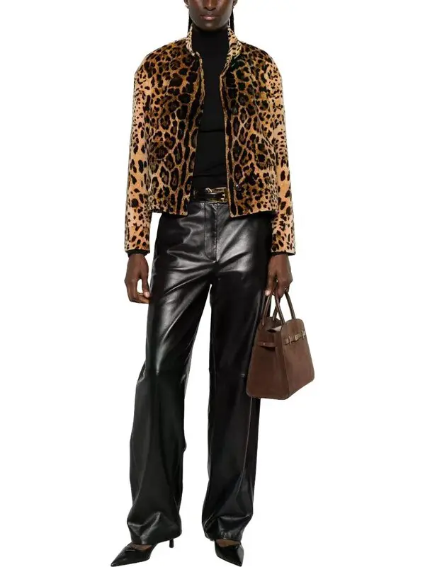 Max Mara Legno Wide-leg Leather Trousers - Black