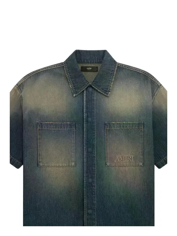 Amiri Short-sleeved Denim Shirt - Blue