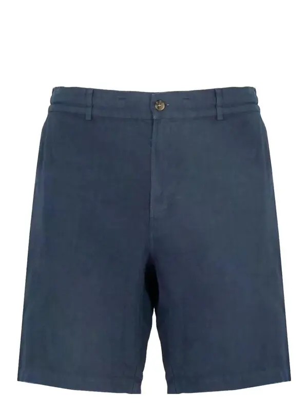 MC2 SAINT BARTH Ischia Linen Bermuda Shorts - Blue