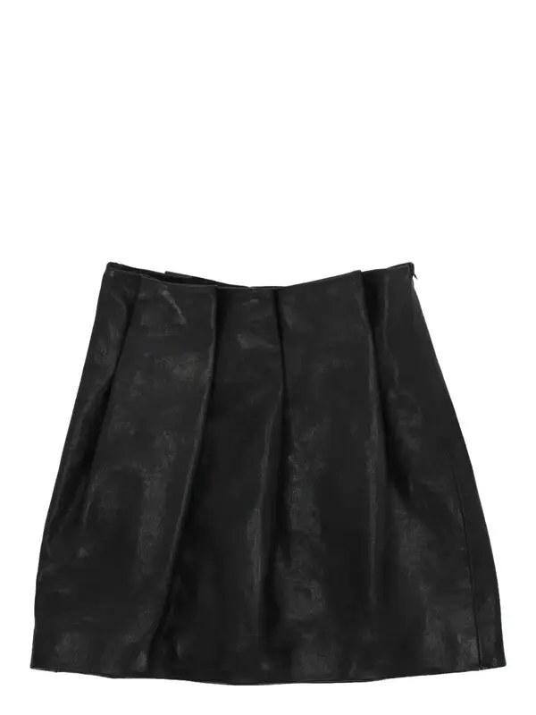 LEO SEASON Pleated Mini Skirt - Black
