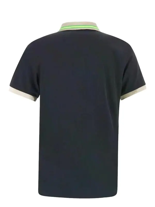 Peuterey Embroidered-logo Piqué Polo Shirt - Blue