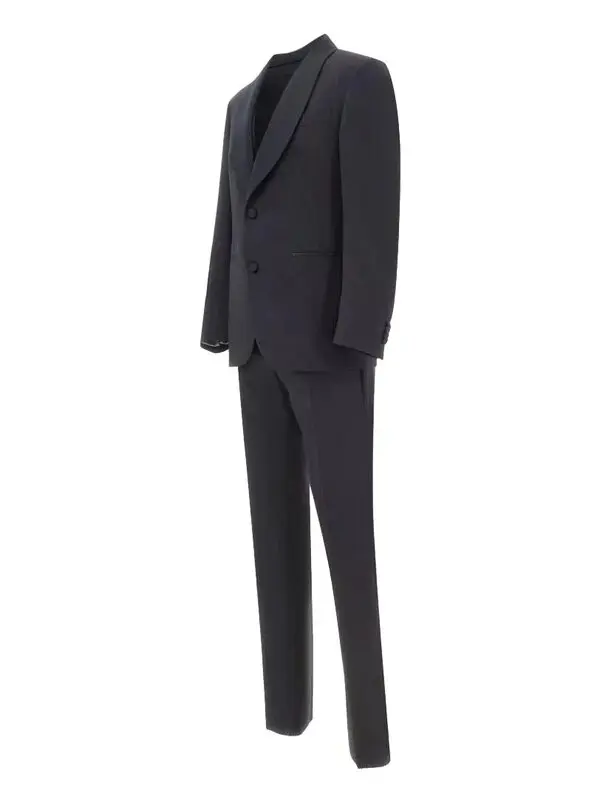 Corneliani Satin Shawl-lapel Three-piece Suit - Grey
