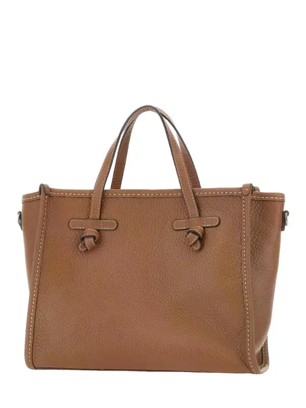 MARCELLA CLUB Miss Marcella 32 Grain Leather Tote Bag - Brown