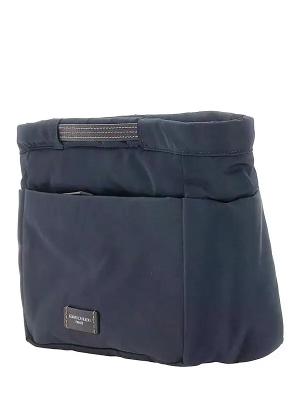 GIANNI CHIARINI Contrast-stitching Clutch Bag - Blue