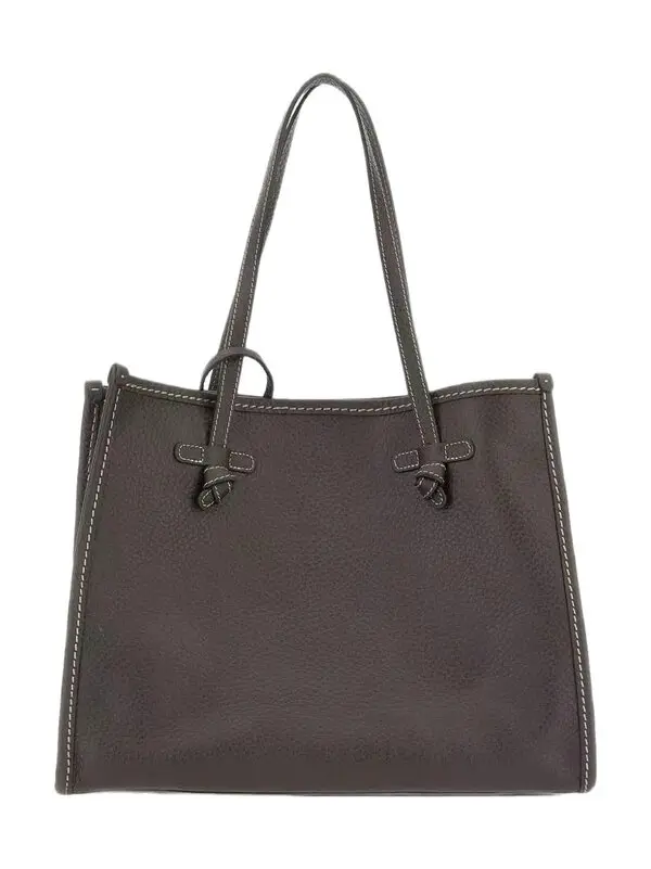 MARCELLA CLUB Marcella Knot-detail Leather Tote Bag - Brown