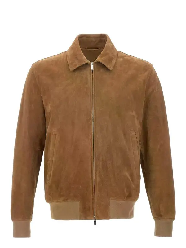 VOLFAGLI FIRENZE Marte Buccio Suede Jacket - Brown