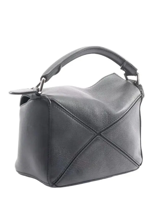 Loewe 2000s Mini Puzzle Leather Tote Bag - Black