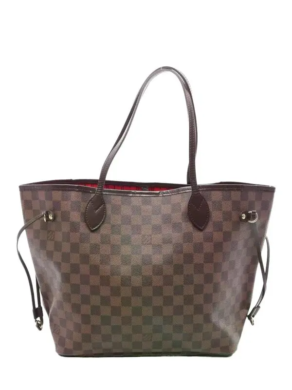 LOUIS VUITTON Damier Ebene Neverfull Mm Tote Bag - Brown