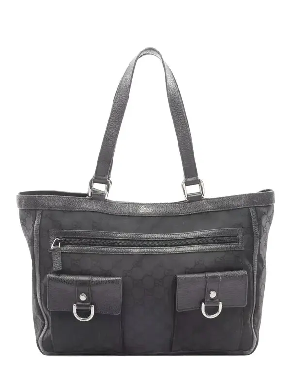 Gucci 2000s Abby Patterned Tote Bag - Black