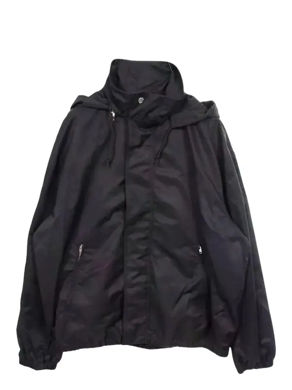 Celine Triomphe Embroidered Windbreaker Jacket - Black