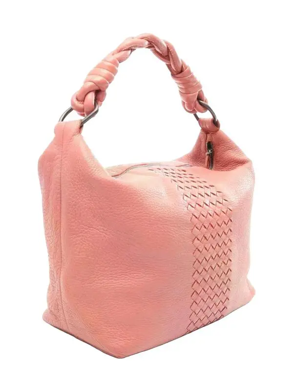 Bottega Veneta 2000s Intrecciato Leather Tote Bag - Pink
