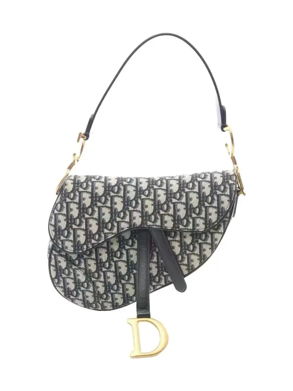 Dior Saddle Oblique Handbag - Neutrals