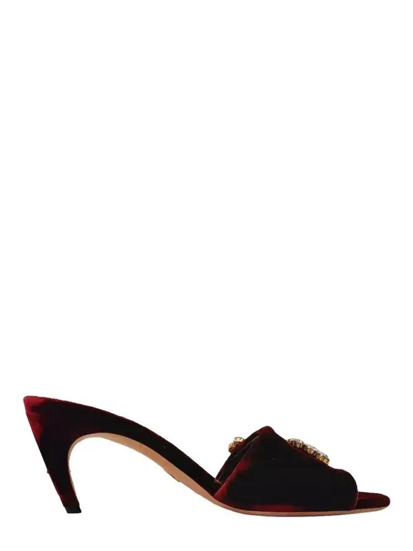Dior Soul Swarovski Rhinestone Mules - Red