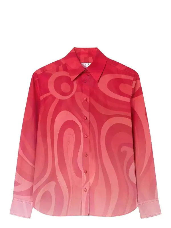 Emilio Pucci Marmo Degradé Shirt - Red