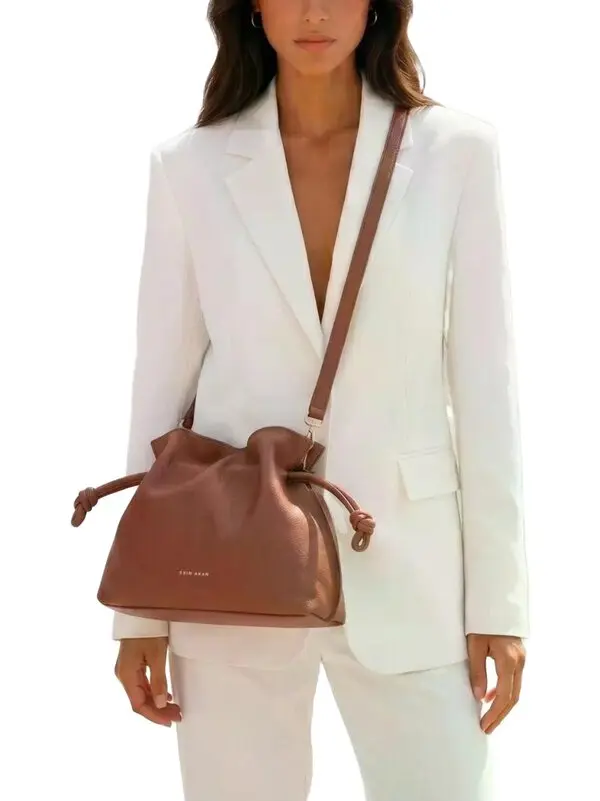 ESIN AKAN Medium Emma Leather Tote Bag - Brown