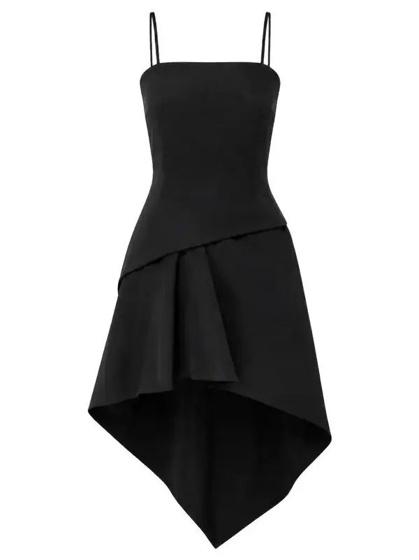 Alexander Wang Asymmetrical Ruffled Dress - Black
