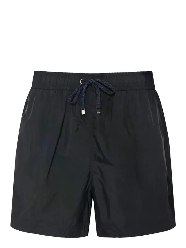 Zegna Navy Drawstring Waistband Swim Shorts - Blue
