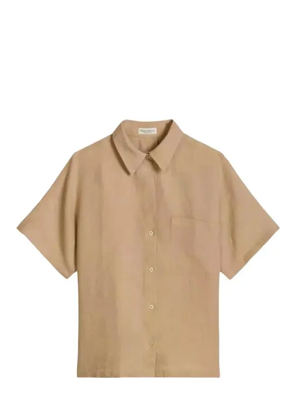 Marc O'polo Chest Patch Pocket Short Sleeve Blouse - Neutrals