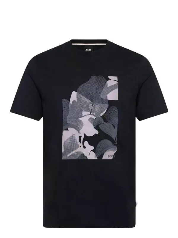 BOSS Graphic-print Crew-neck T-shirt - Black