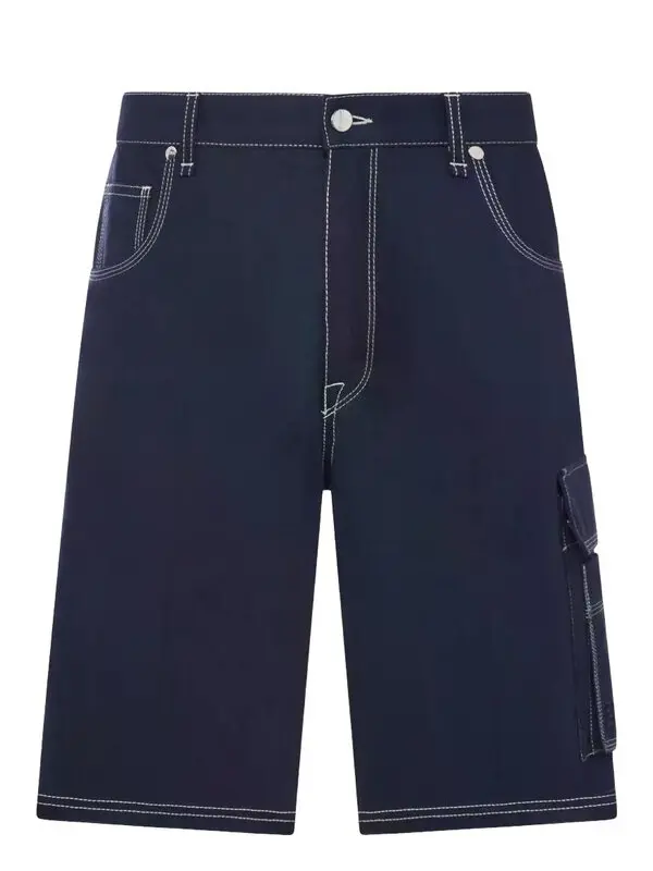 Fendi Contrast Stitch Cargo Shorts - Blue