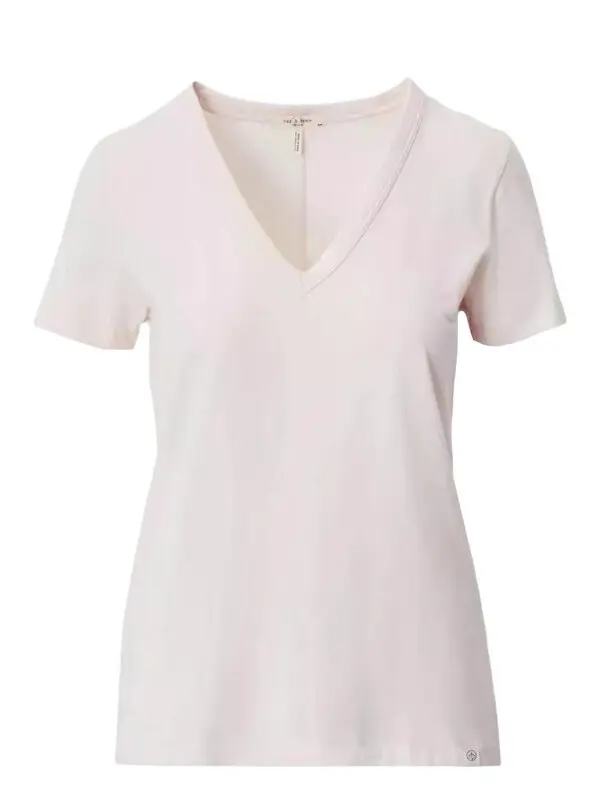 Rag & Bone Slub Texture V-neck T-shirt - Pink