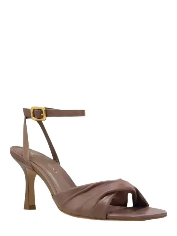 ANDREA CARRANO Ruched-strap Sandals - Brown