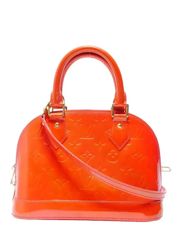 LOUIS VUITTON Monogram Vernis Alma Bb Handbag - Orange